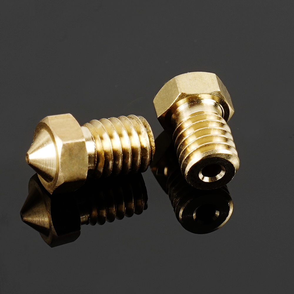 M6 THREAD BRASS NOZZLE V5 V6 UM COMPATIBLE – 1.75MM X 1MM (FOR 3D PRINTER)