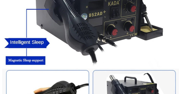 KADA 852AD+ HOT AIR + SOLDERING IRON STATION